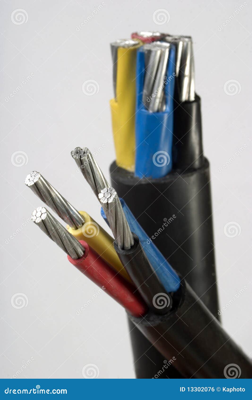 Macro Detail of a Electrical Cable Wire Stock Photo - Image of ...