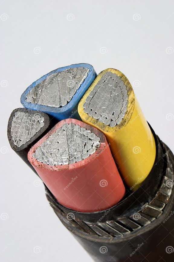 Macro Detail of a Electrical Cable Wire Stock Photo - Image of energy ...