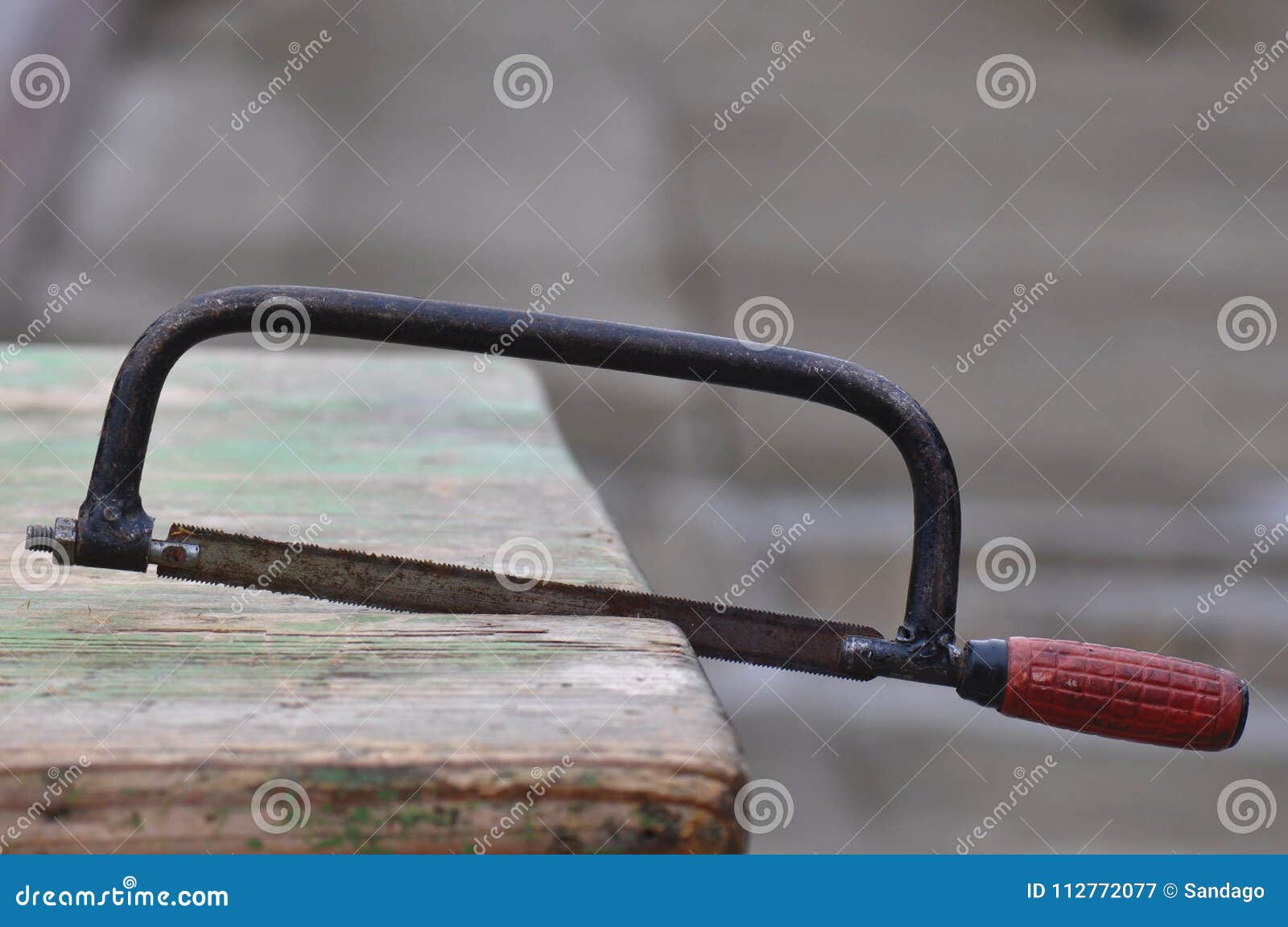 Old rusty hacksaw stock image. Image of carving, craft - 112772077