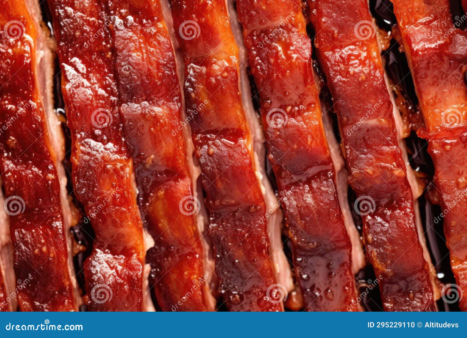 Macro Detail of Textured Glazed Pork Ribs Stock Photo - Image of macro ...