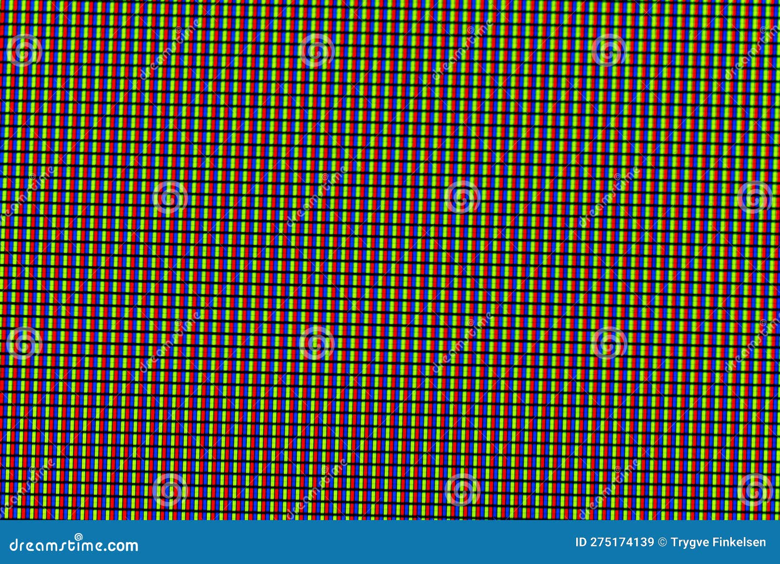 Macro Details of a LCD TV Screen with Red Green and Blue Microscopic ...