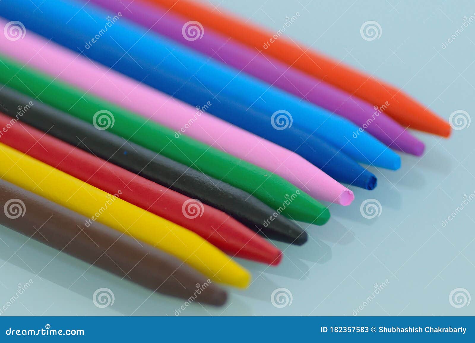 Macro Details of Lined Up Colorful Wax Crayons Stock Image - Image of ...