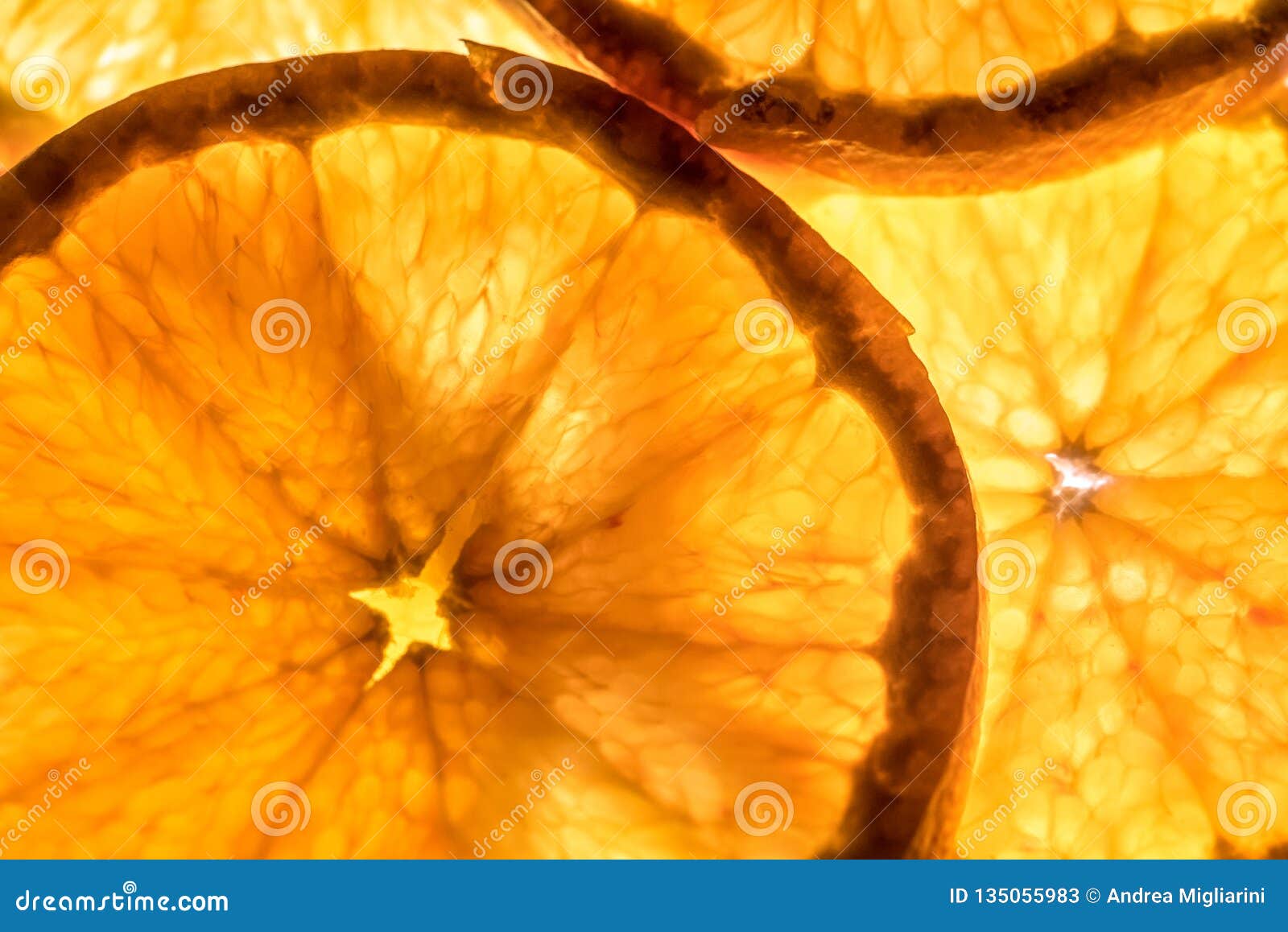 Details of Slices of Orange in Backlight Stock Image - Image of ...