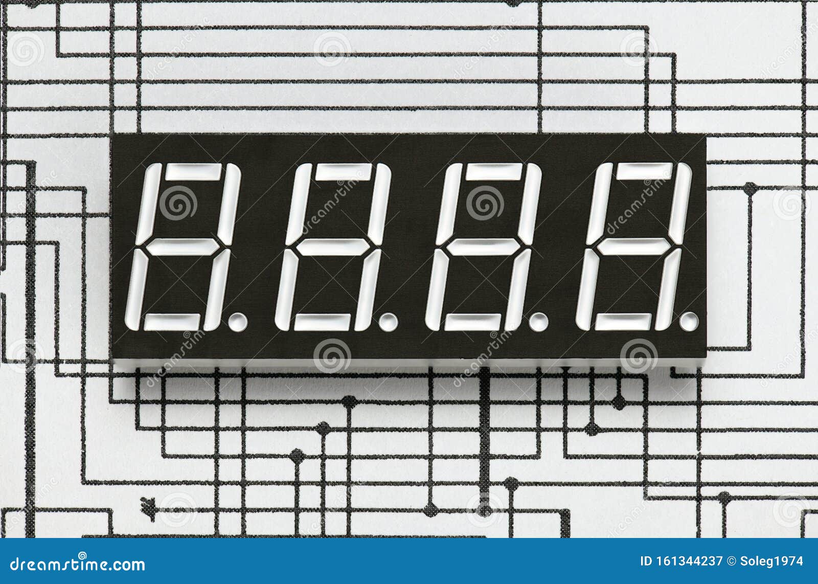 Macro of Digital Display, Chip, Electronic Components, Circuit Diagram ...