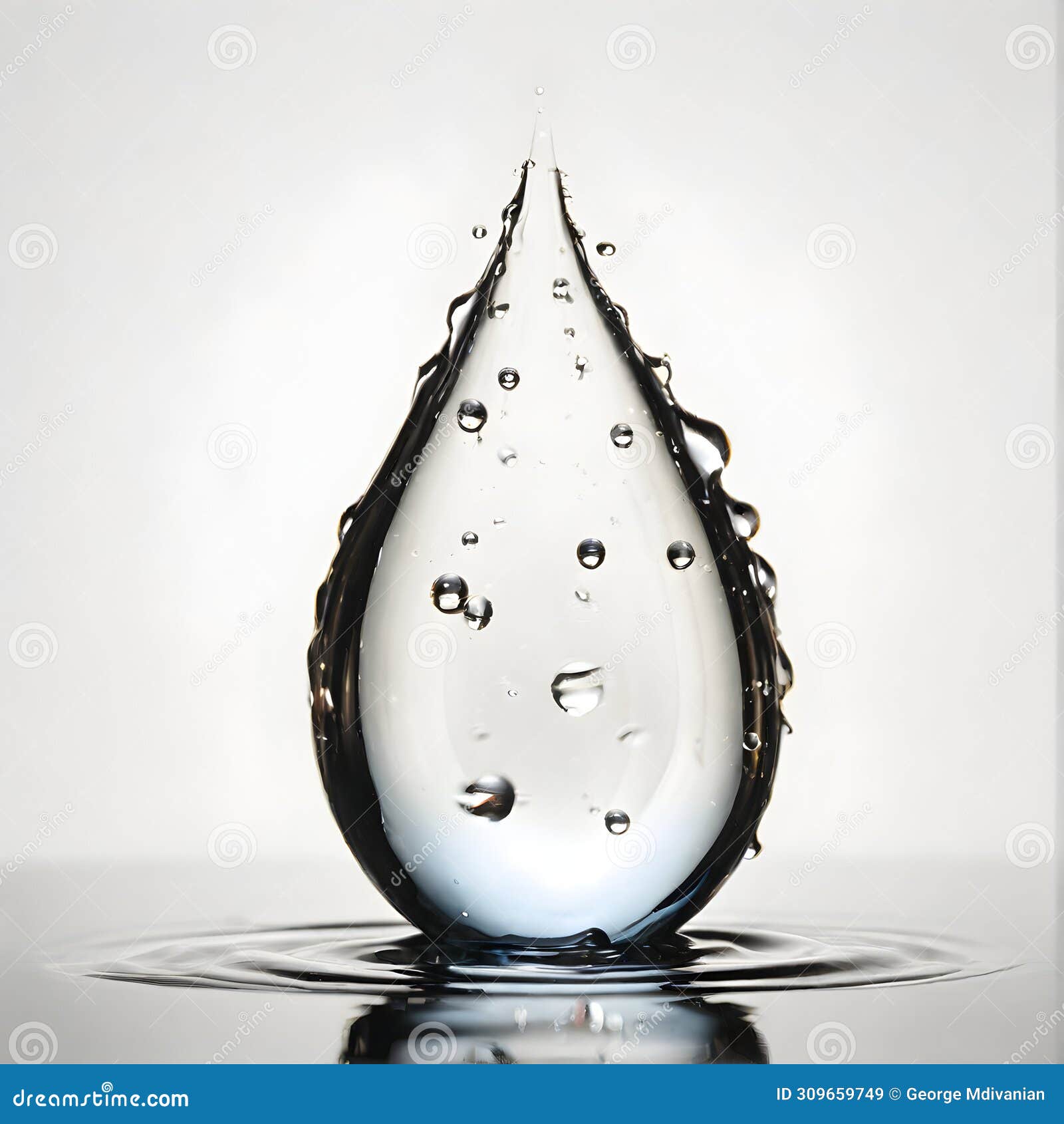 Macro Drop: Clean, White Background For Advertisings Stock Image ...