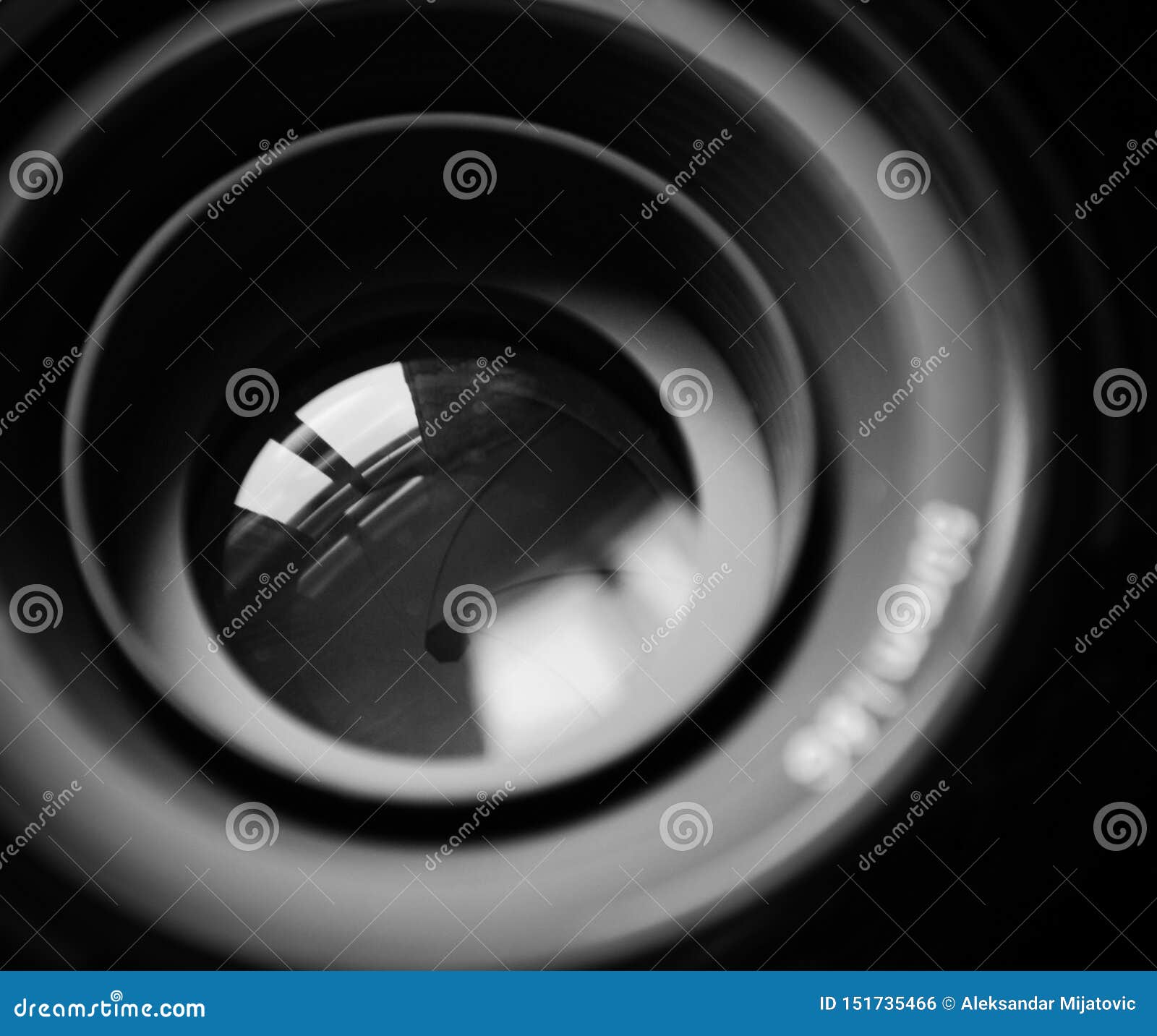 Macro of DSLR lens in b/w stock photo. Image of photographic - 151735466
