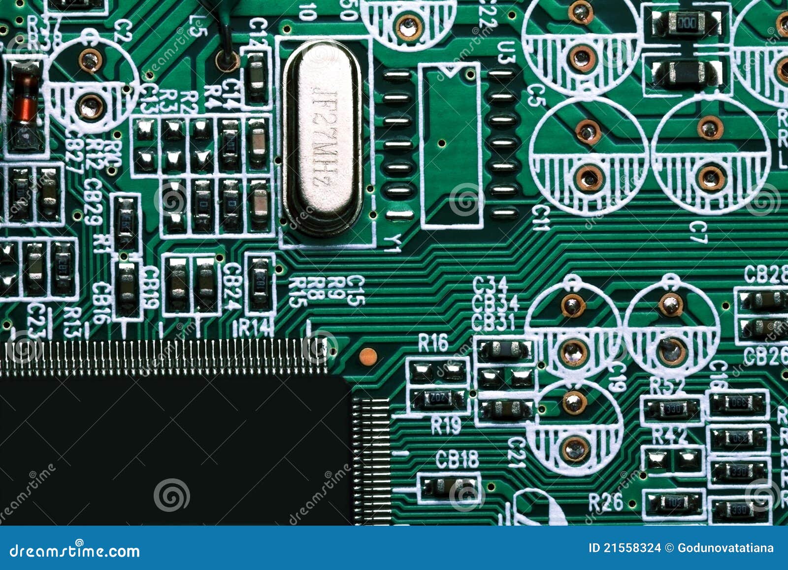 Macro of electronic chip stock photo. Image of bright - 21558324
