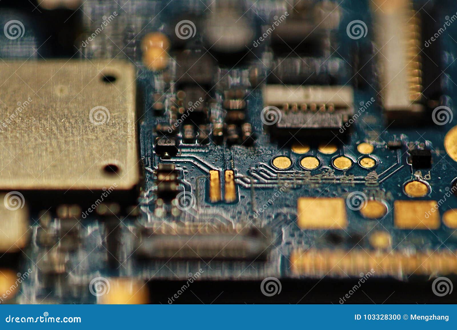 Macro of Electronic Circuit Board Pcb in Green Stock Photo - Image of ...