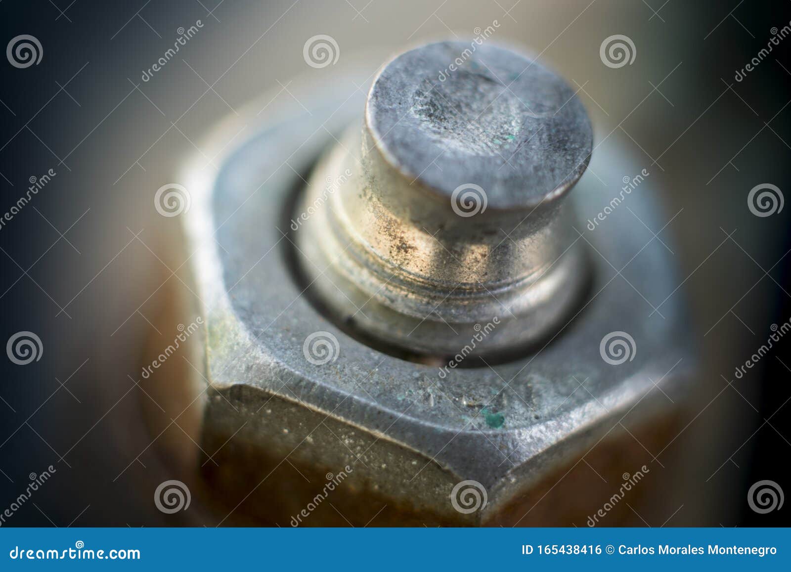 End with nut stock photo. Image of hexagonal, threads - 165438416