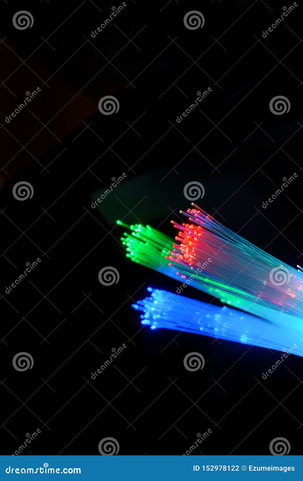Macro Fiber Optic Cable stock photo. Image of bundle - 152978122
