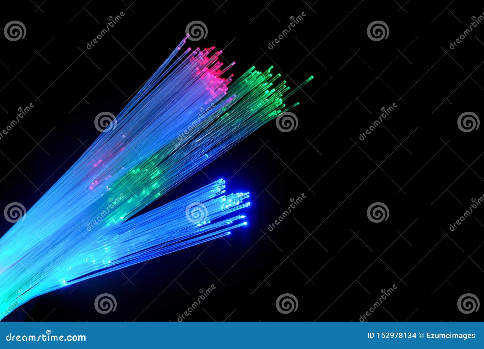 Macro Fiber Optic Cable stock photo. Image of colorful - 152978134