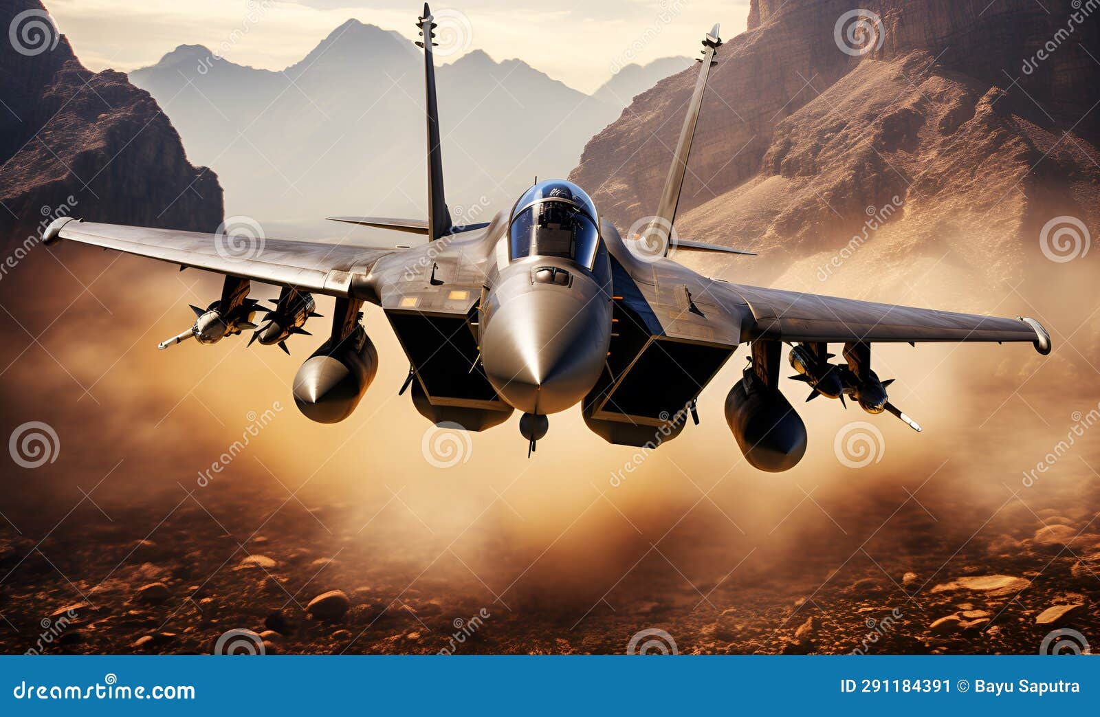 Macro Fighter Jet Close Up on Flight, Ai Generative Stock Illustration ...