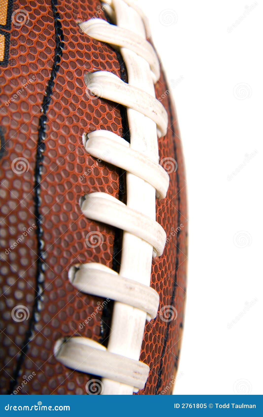 Macro of Football Stitches stock image. Image of superbowl - 2761805