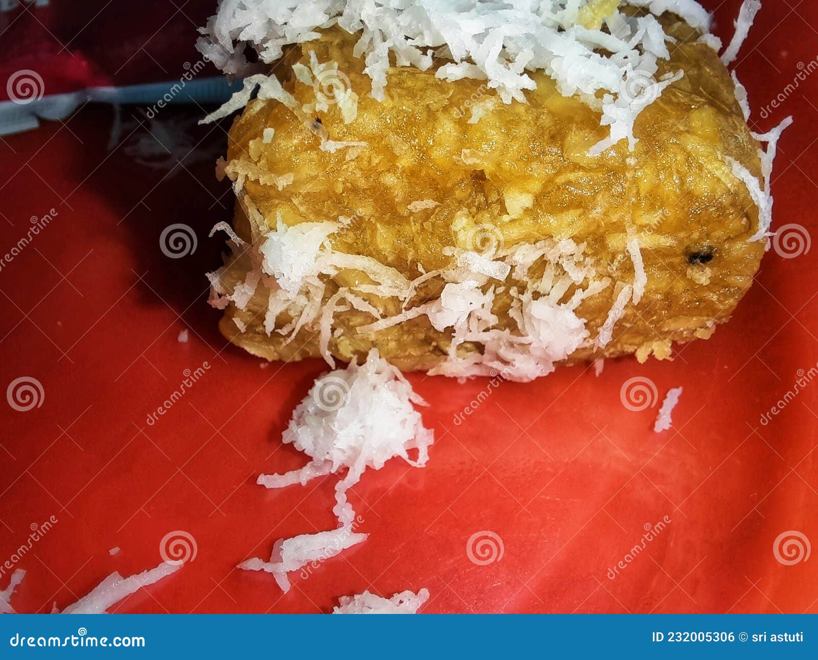 Macro Fotografia De Alimentos Feitos De Mandioca Com Coco Ralado Foto ...