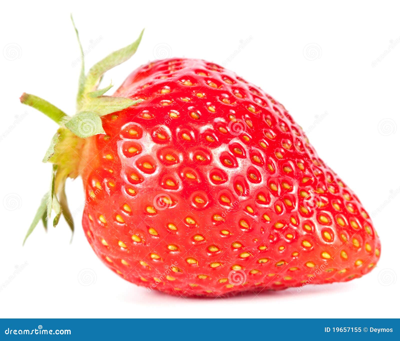 Macro of Fresh Ripe Strawberry on White Stock Image - Image of fresh ...