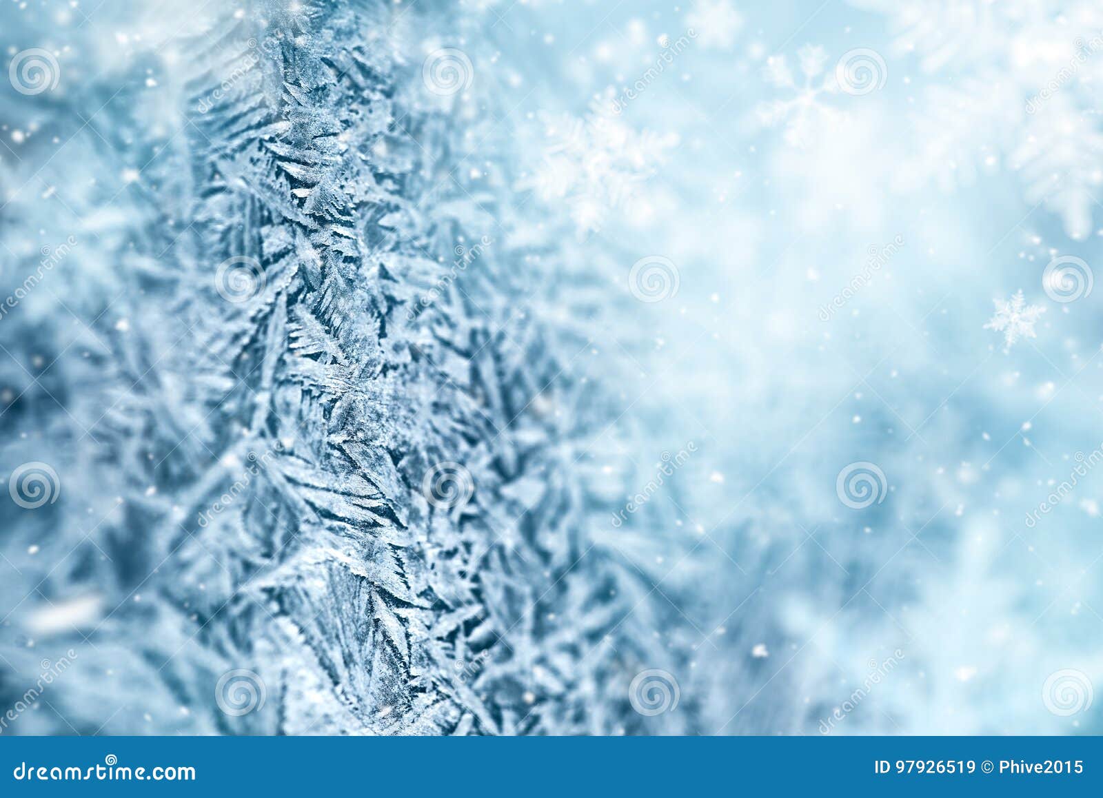 Macro of frost crystal stock image. Image of defocused - 97926519