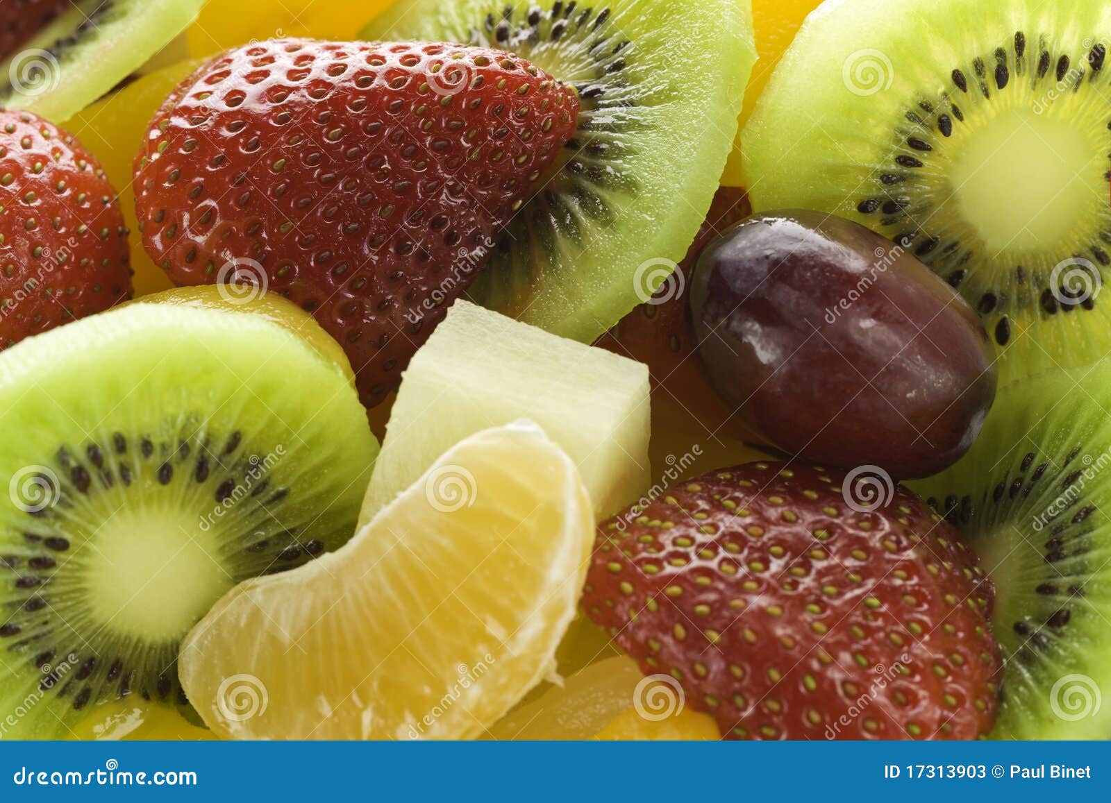 Macro fruit salad stock image. Image of macro, diet, peach - 17313903