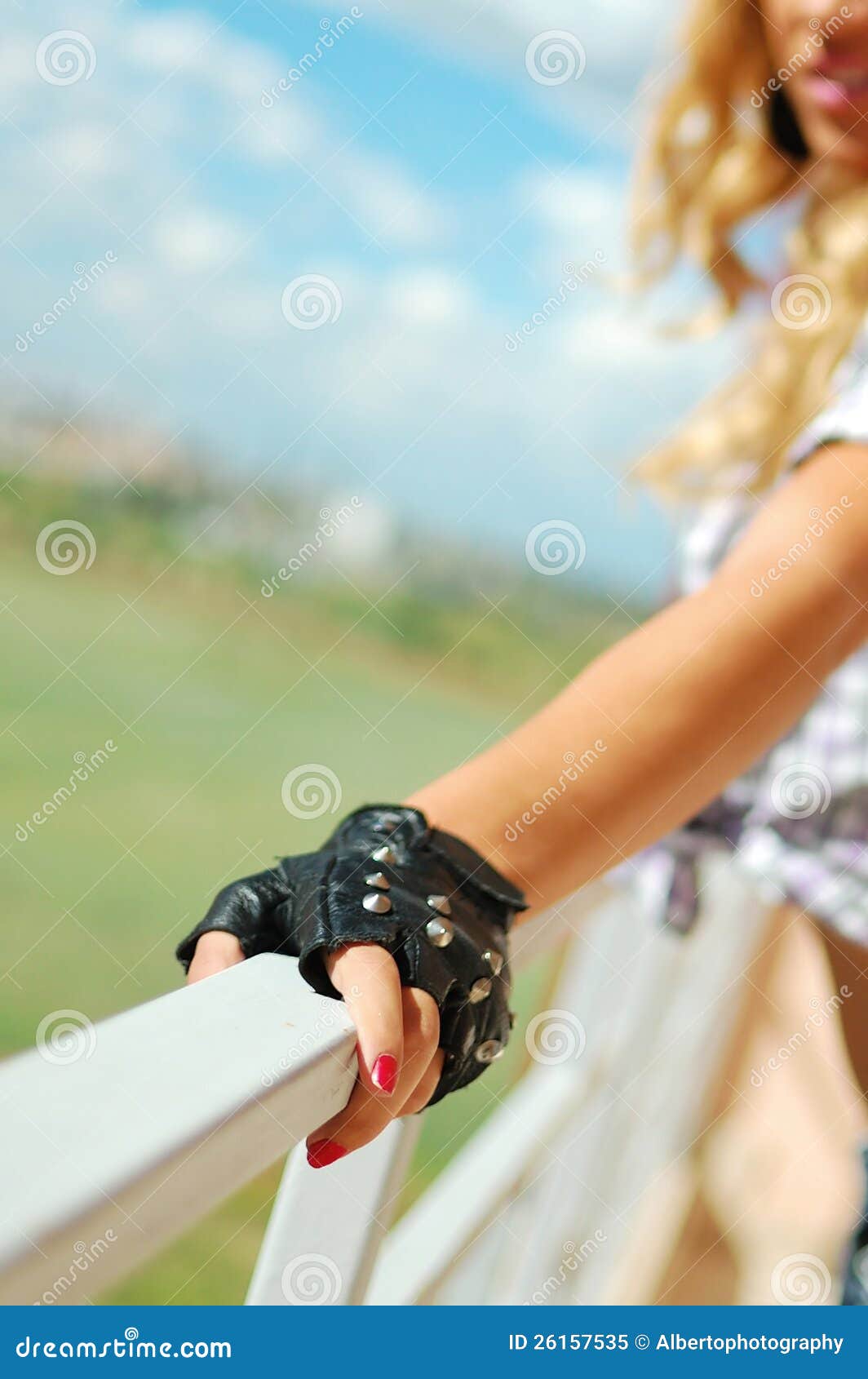 Macro hand stock image. Image of summer, glove, punk - 26157535