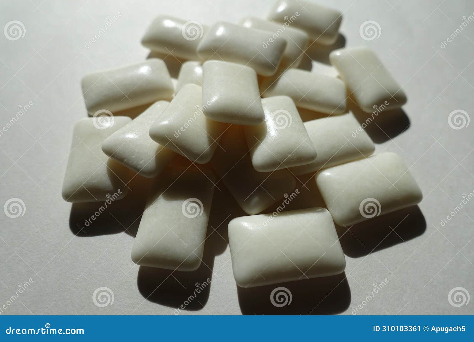 Macro of Heap of White Pieces of Chewing Gum Stock Image - Image of ...