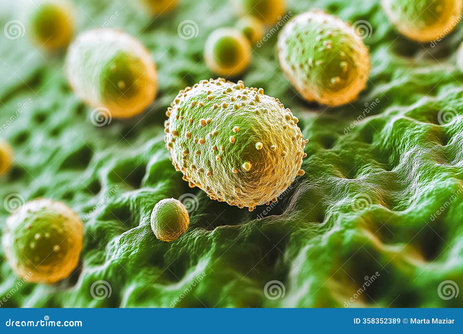 Macro of High-tech Bacteria Molecules Analyzed Using a Microscope ...