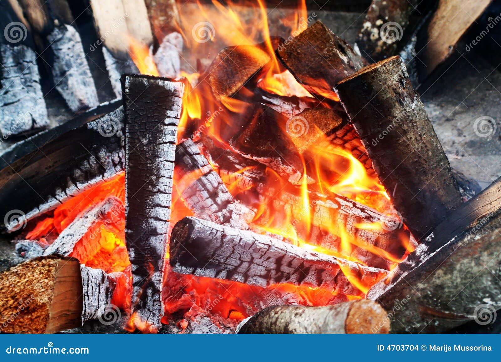 Macro of Hot Embers in Fire Stock Photo - Image of ardent, barbecue ...