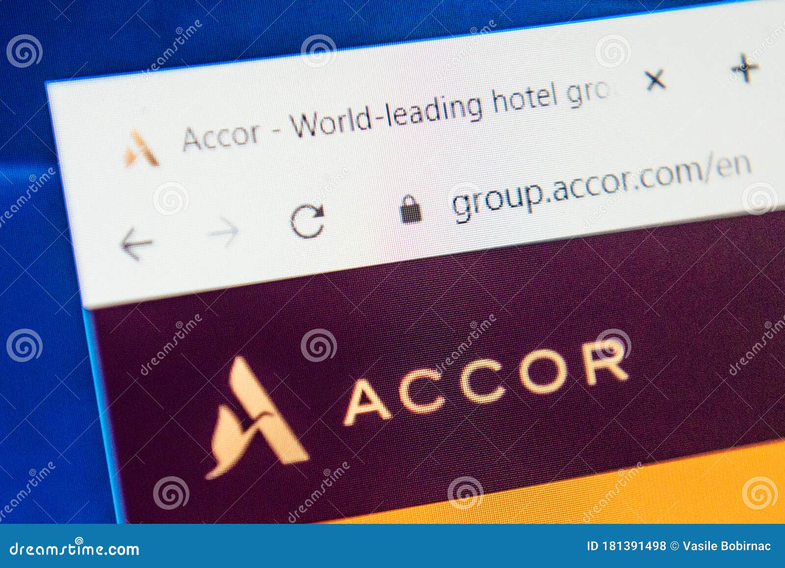 Accor Group Web Site. Selective Focus. Editorial Stock Photo - Image of ...