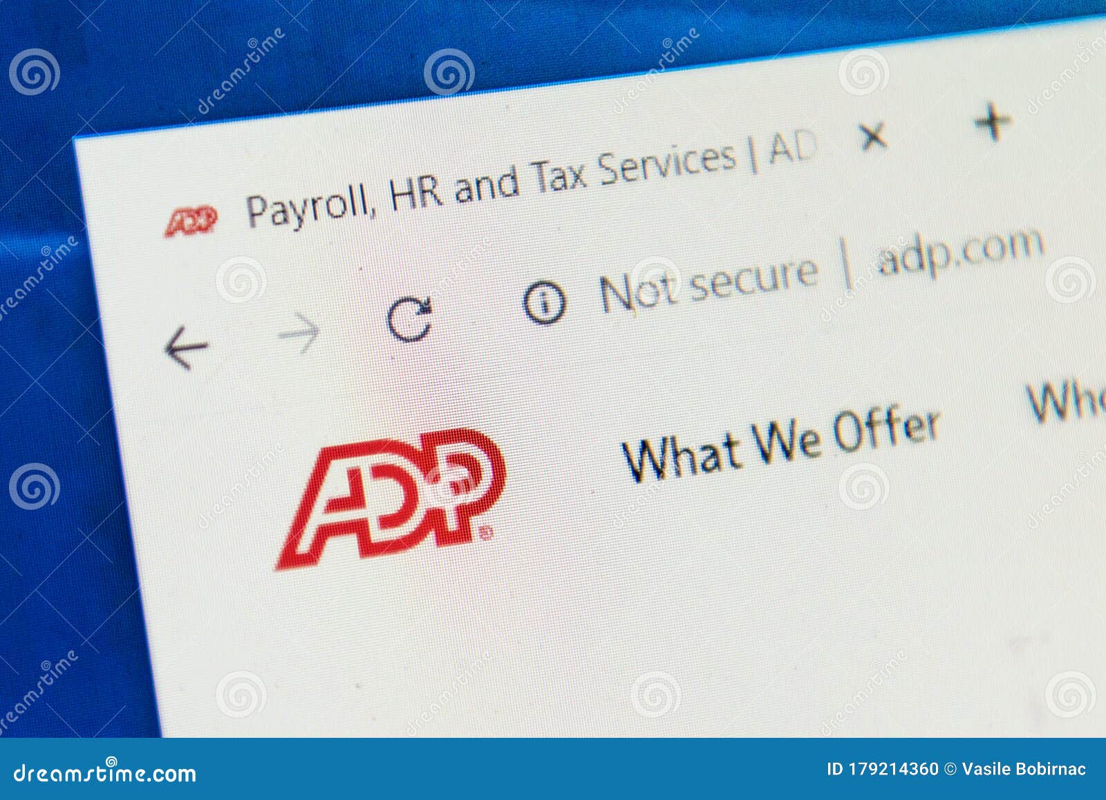 Adp.com Web Site. Selective Focus. Editorial Image - Image of network ...
