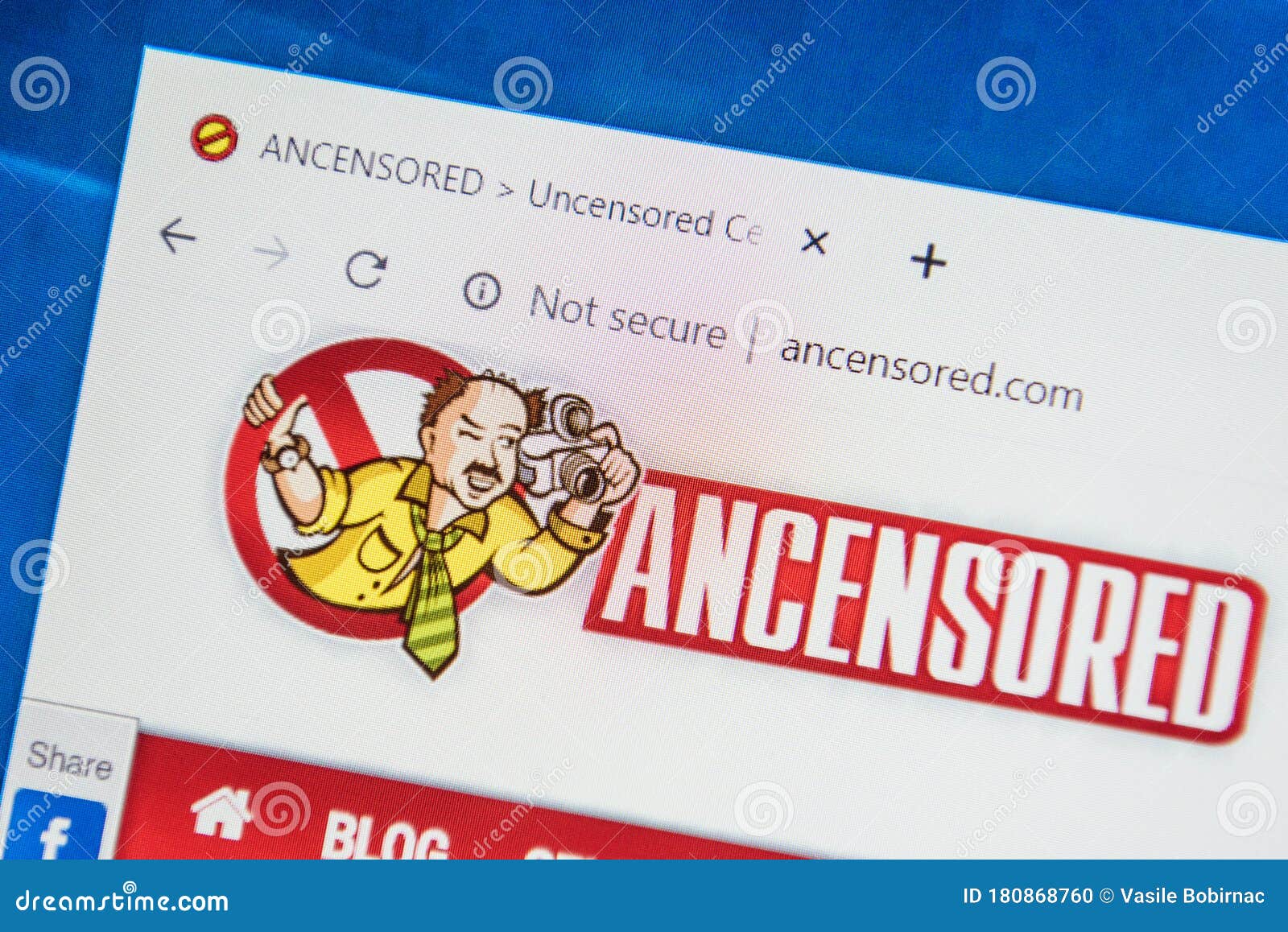 Ancensored.com Web Site. Selective Focus. Editorial Image - Image of ...