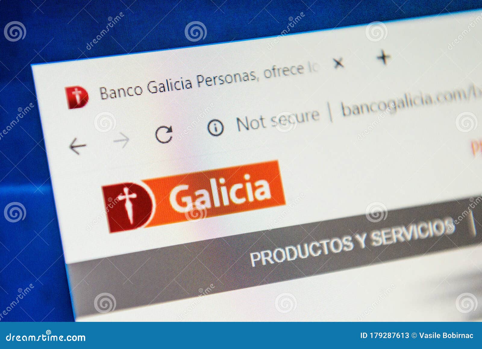 Bancogalicia.com Web Site. Selective Focus. Editorial Stock Photo ...