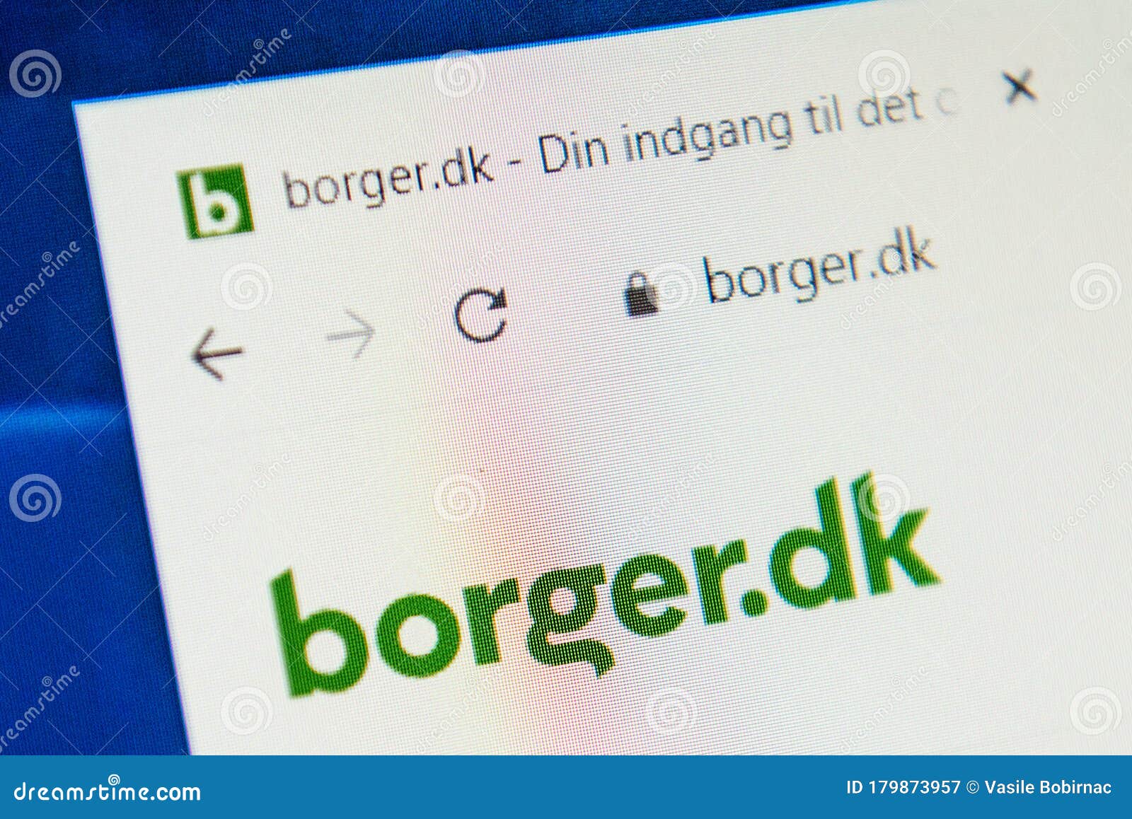 Borger.dk Web Site. Selective Focus. Editorial Photography - Image of ...