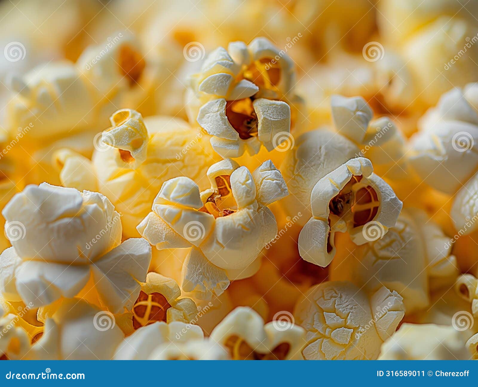 Close-Up of Popped Popcorn stock image. Image of appetizer - 316589011