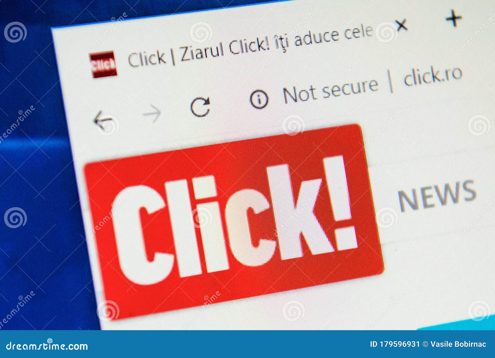 Click.ro Web Site. Selective Focus. Editorial Photo - Image of site ...