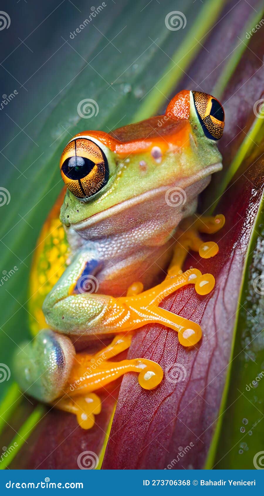 Colourful Tree Frog stock illustration. Illustration of amphibian ...