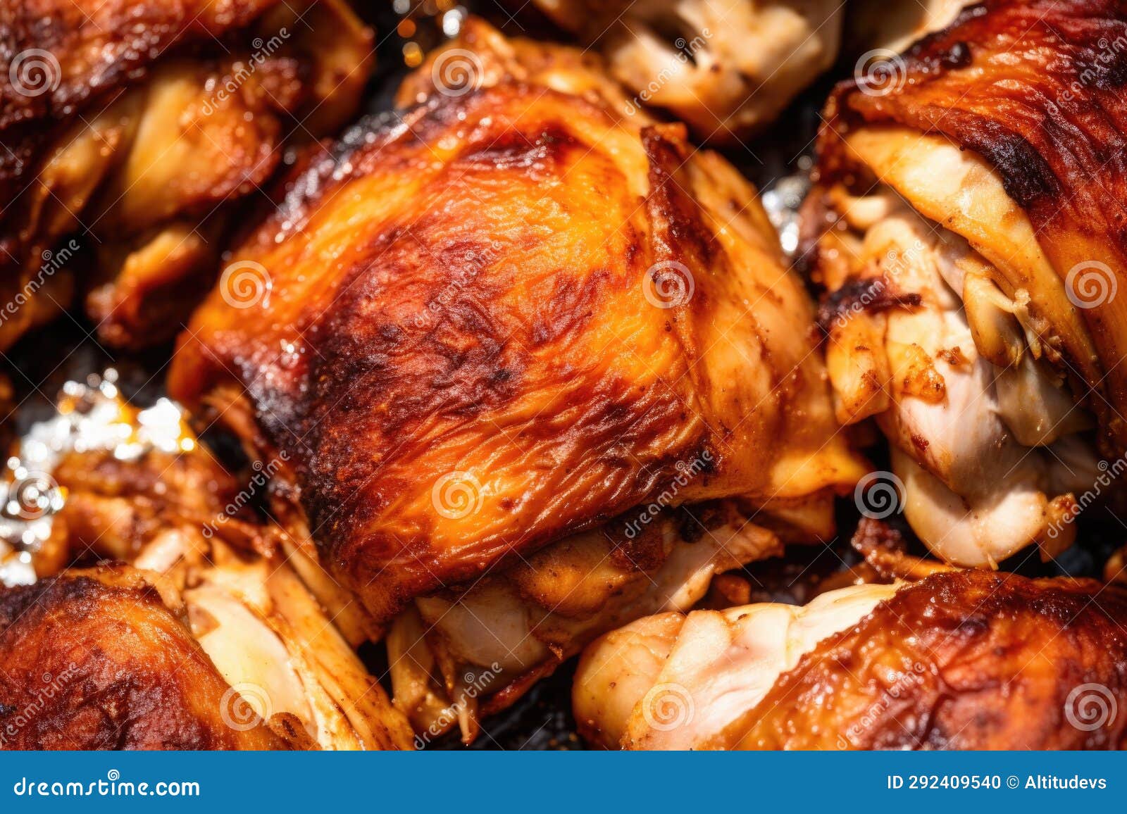 Macro Image of a Cooked Chicken Thighs Inner Texture Stock Photo ...
