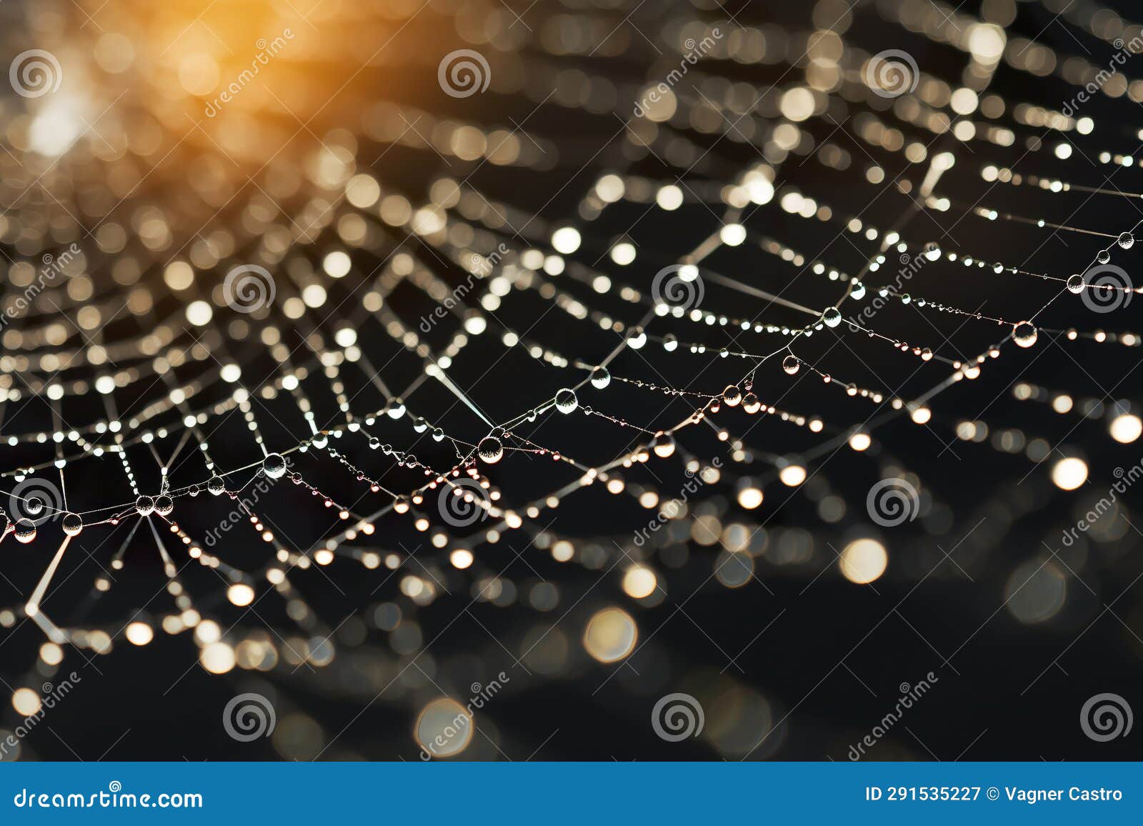 A Macro Image of the Delicacy and Beauty of a Spider Web. Stock ...