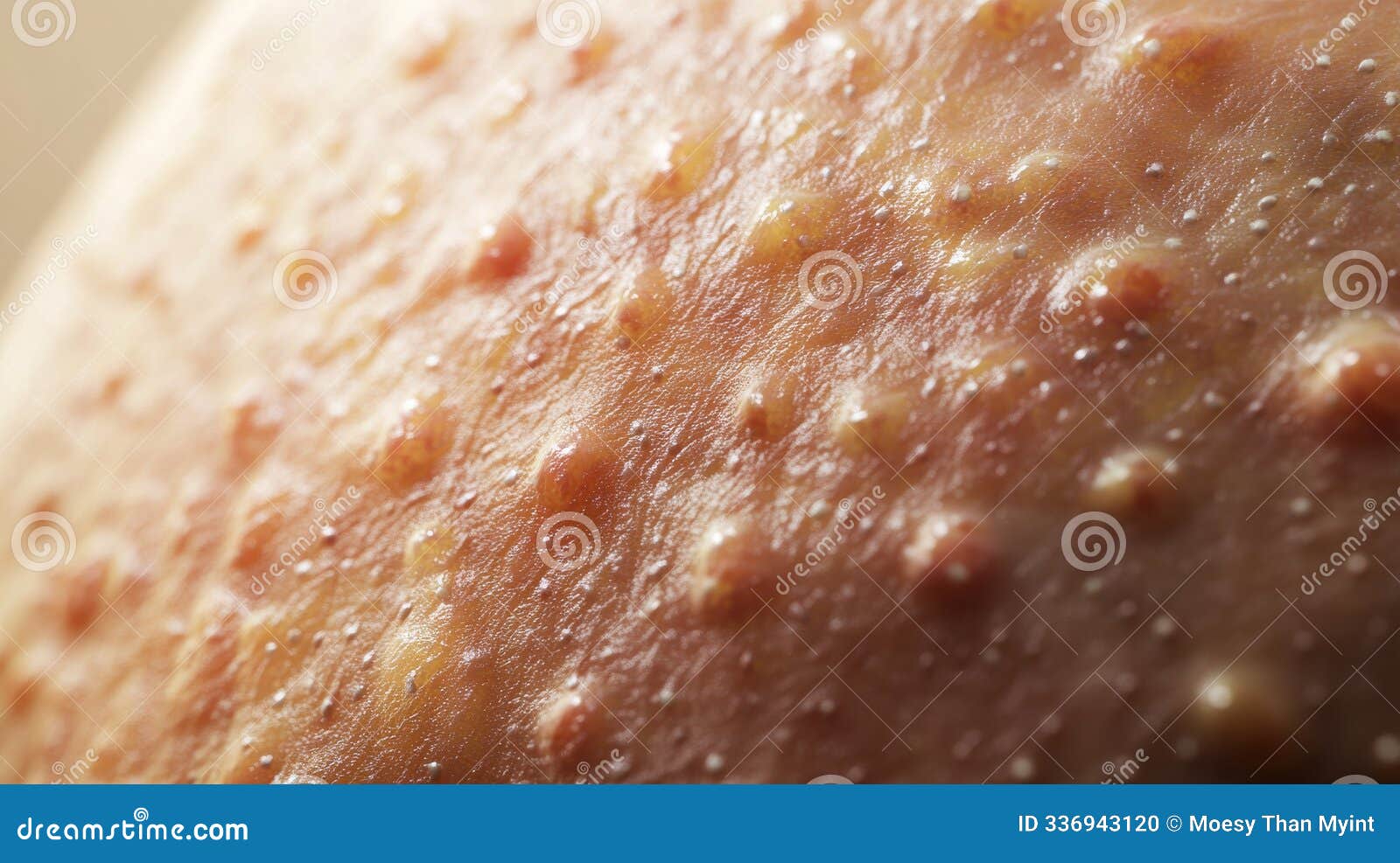 Macro Image of Dermatitis with Rashes, Redness, and Texture Changes ...