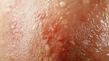Macro Image of Dermatitis with Rashes, Redness, and Texture Changes ...