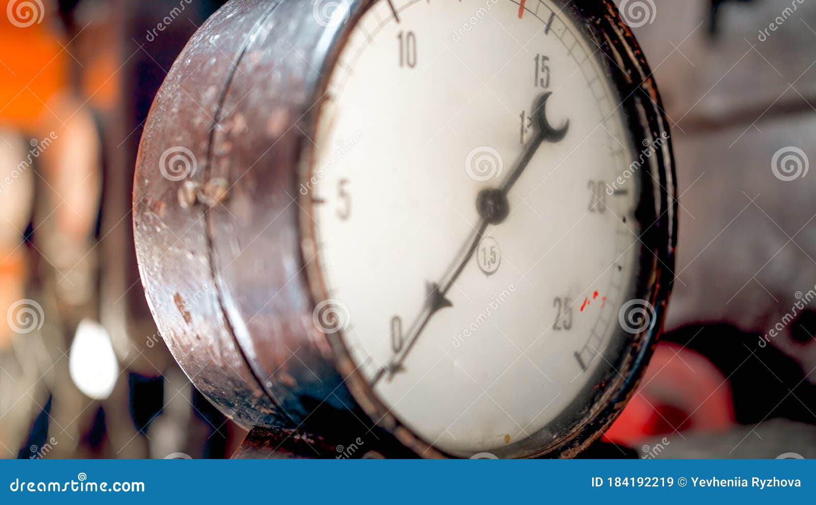 Macro Photo of Dial and Pointer on Retro Manometer at Steam Power ...