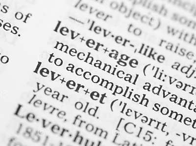 Macro Image of Dictionary Definition of Leverage Stock Photo - Image of ...