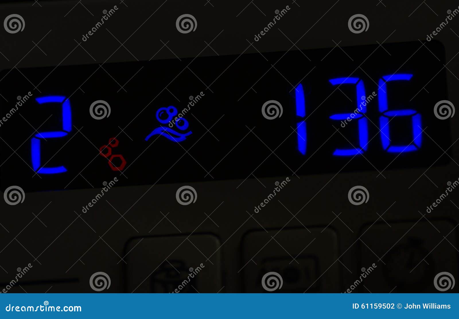Macro Image of a Digital Dishwasher Display Stock Photo - Image of ...
