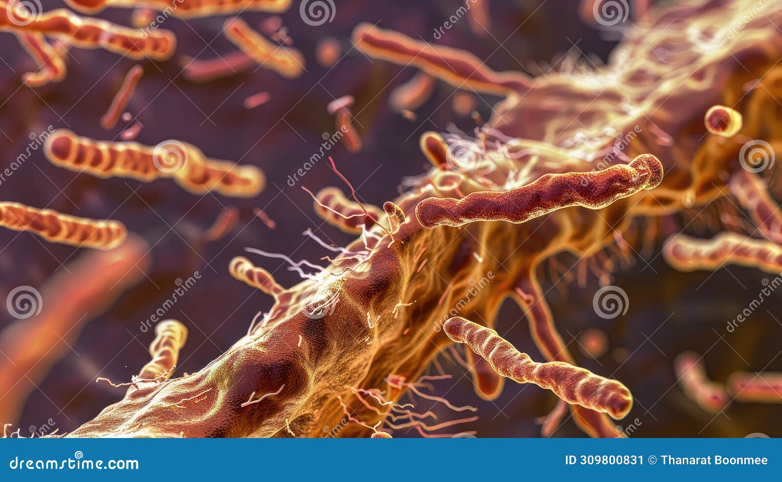 Macro Image Displays Small Bacteria with Thin Cell Walls and Linear ...
