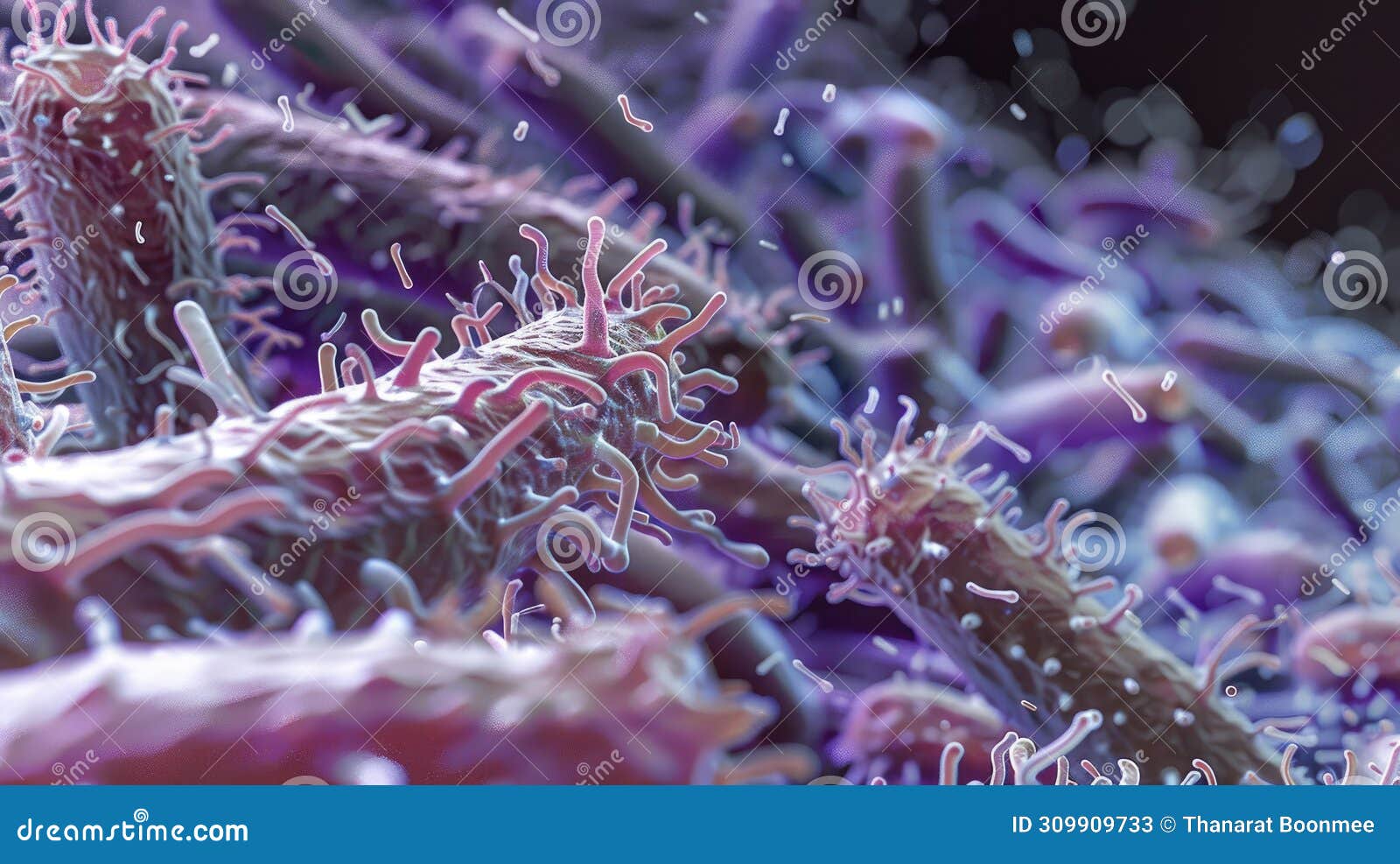 Macro Image Displays Small Bacteria with Thin Cell Walls and Linear ...