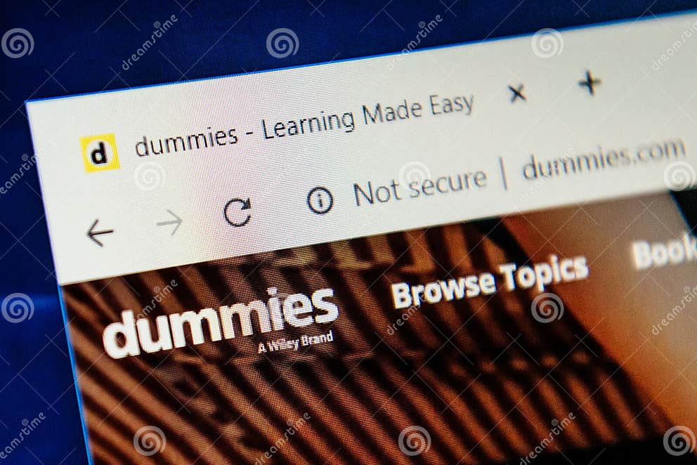 Dummies Web Site. Selective Focus. Editorial Stock Image - Image of ...