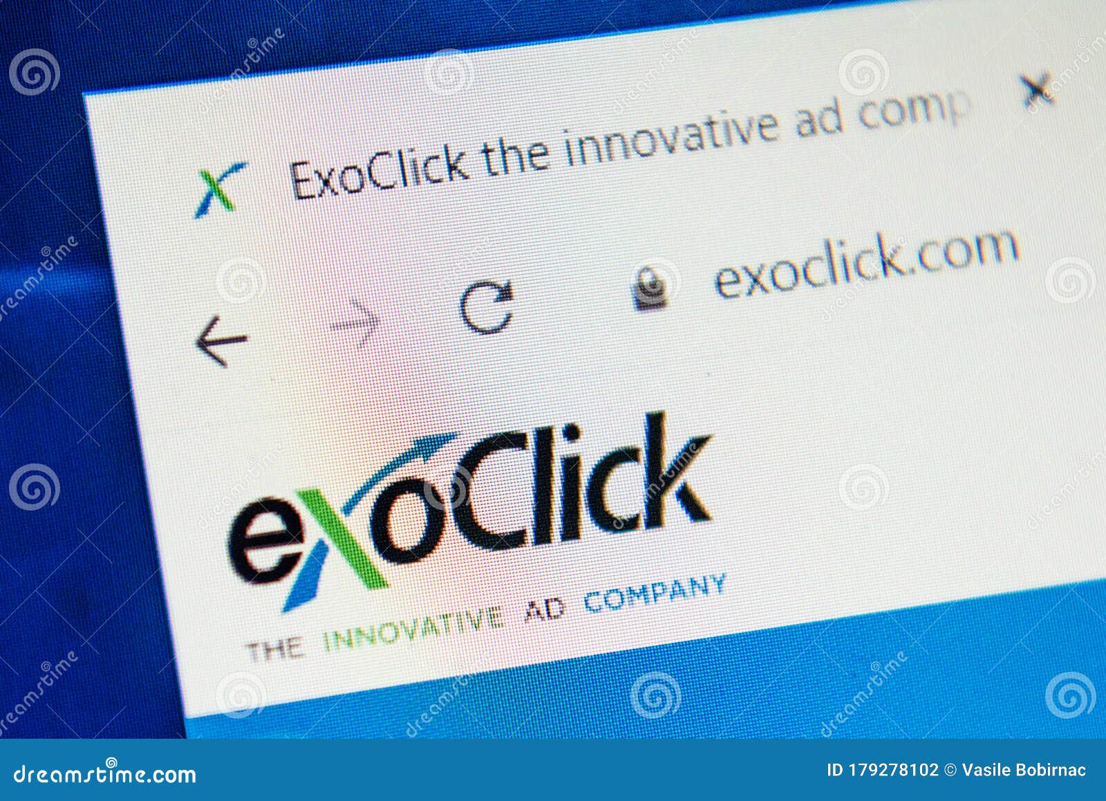 Exoclick.com Web Site. Selective Focus. Editorial Photography - Image ...