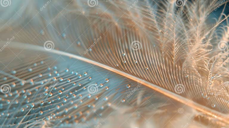A Macro Image of a Feather Pattern with Delicate and Feathery Strands ...