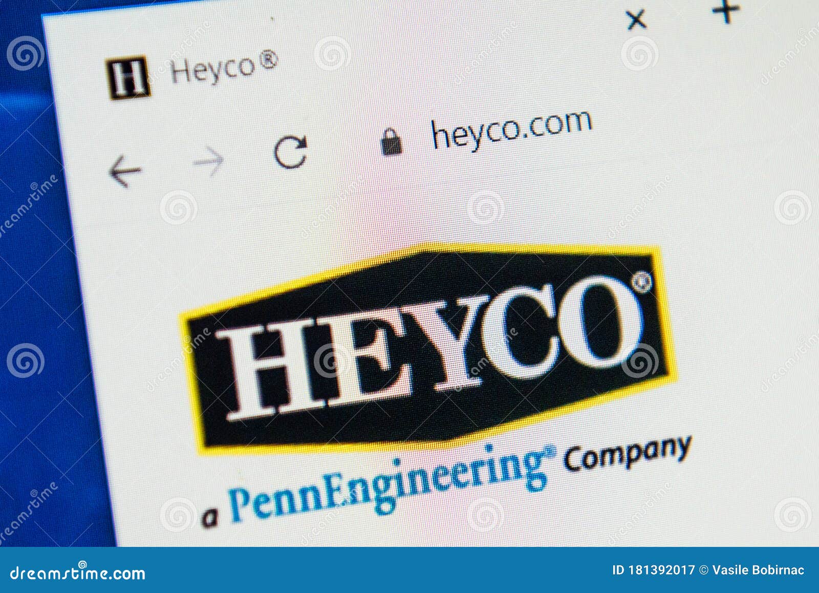 Heyco Web Site. Selective Focus. Editorial Photography - Image of ...