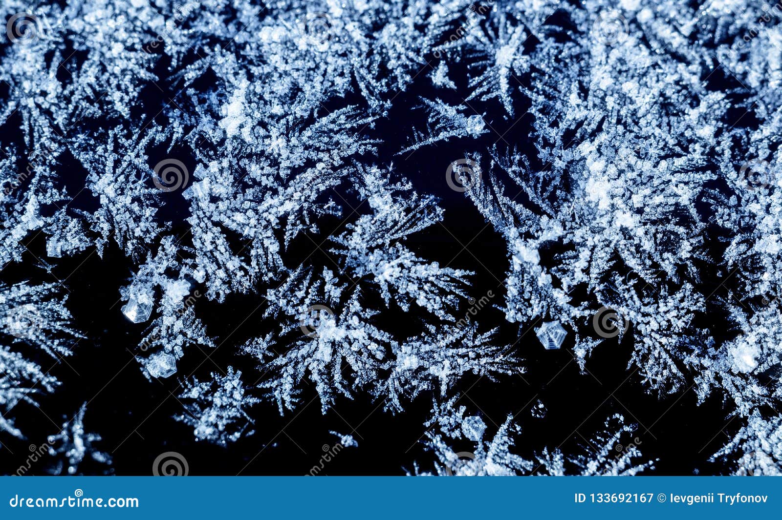 Macro Image of Ice Crystals, Winter Background Stock Image - Image of ...