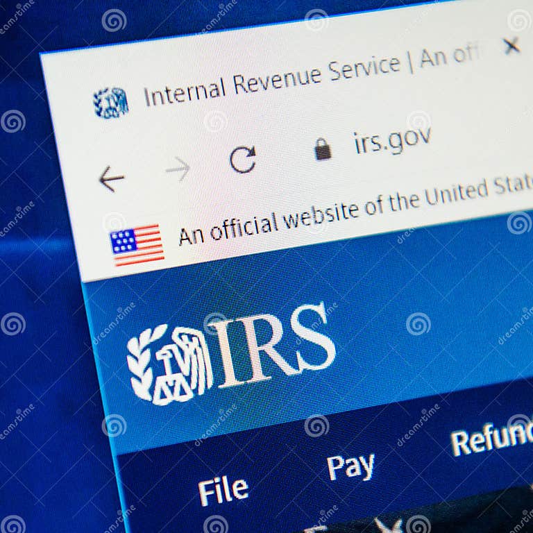 Irs.gov Web Site. Selective Focus. Editorial Stock Image - Image of ...