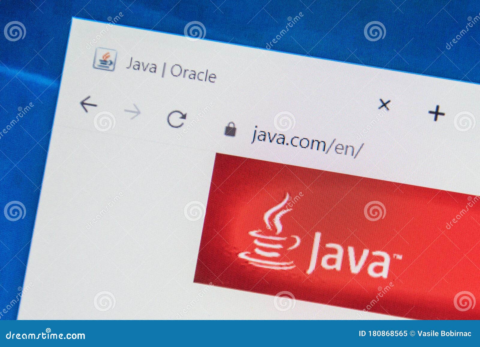 Java.com Web Site. Selective Focus. Editorial Image - Image of javacom ...