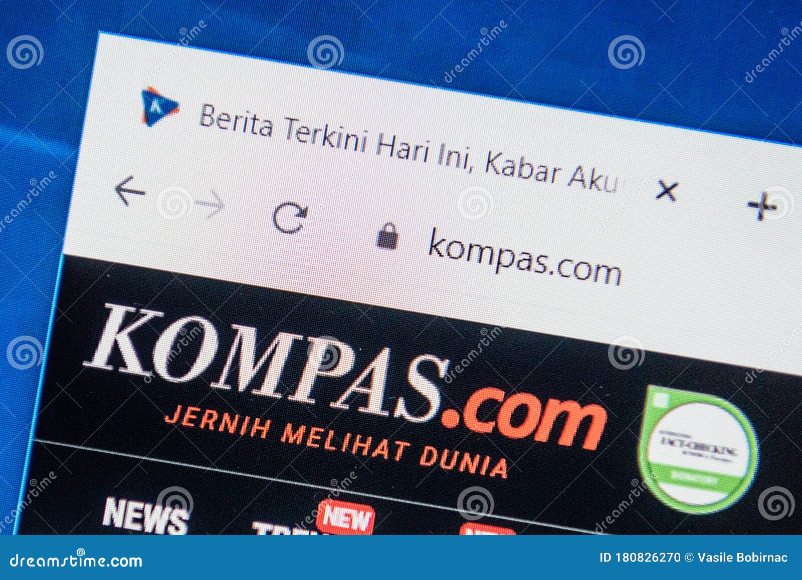 Kompas.com Web Site. Selective Focus. Editorial Image - Image of home ...